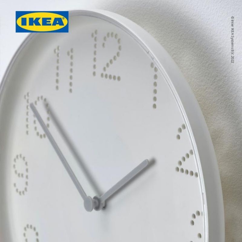 Jual Jam dinding IKEA | merk Tromma | Estetik | Putih | Diameter 25 cm ...
