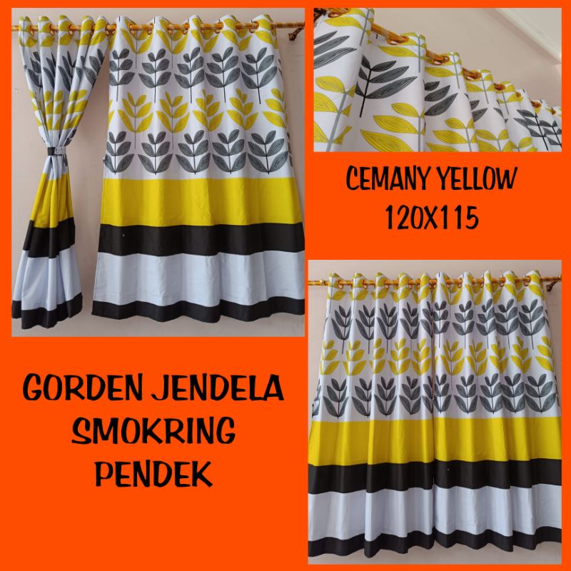 Jual GIRDEN JENDELA PENDEK SMOKRING GORDEN KAMAR UK 115*120 CEMANI ...