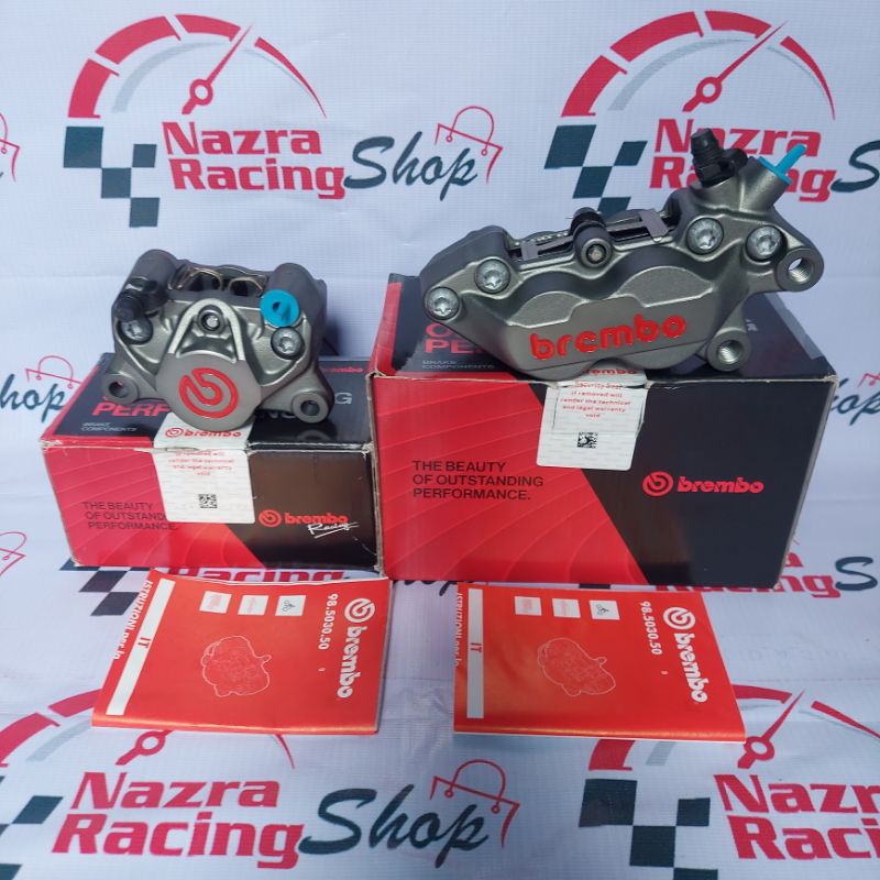 Jual Sepaket Kaliper Brembo 4 Piston & 2 Piston 1 Pin Grey Set Original Made In Italy | Shopee ...