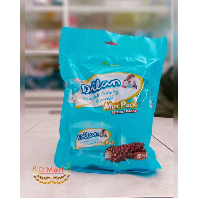 Jual Dilan Chocolate crunchy caramel Mini pack (25 x 9.5gr) | Shopee ...