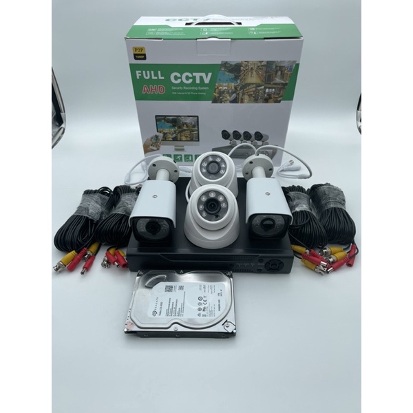 Jual PAKET DVR KIT HYBRID H265+ CCTV 4CH ( 2 out + 2 in ) KOMPLIT kabel ...