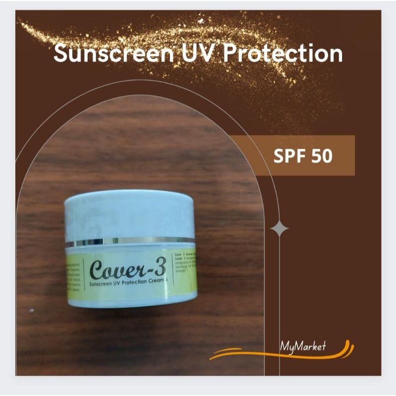 Jual COVER 3 SUNSCREEN UV PROTECTION spf 50 (warna putih)/Matte Finish ...