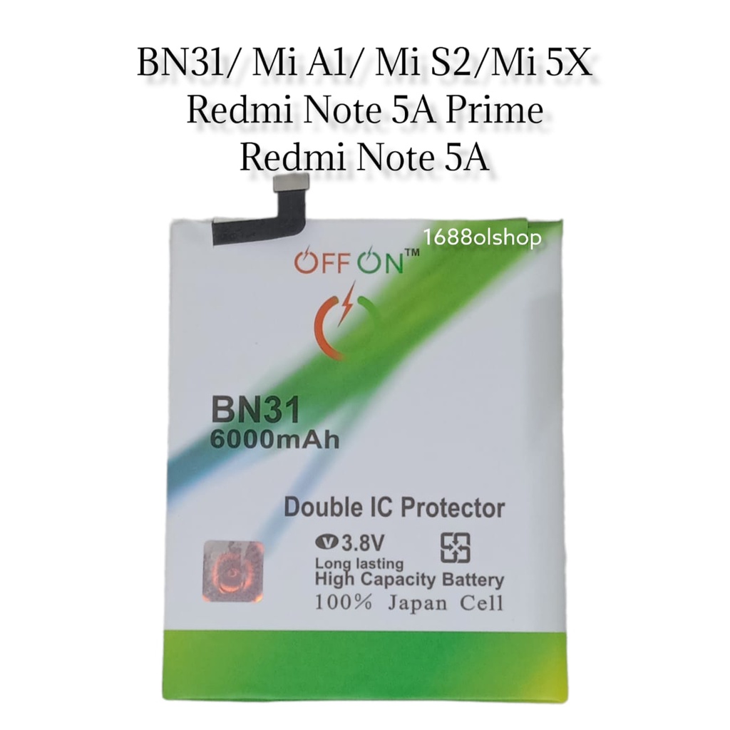Jual Baterai Xiaomi Redmi Mi 5X Mi A1 Mi S2 Note 5A Note 5A Pro Note 5A Prime BN31 Doublepower ...