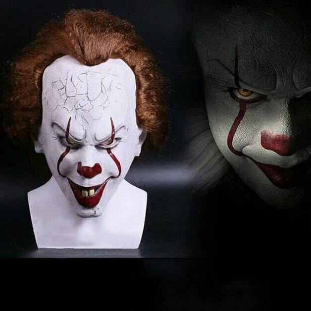 Jual IT PENNYWISE HORROR CLOWN COSPLAY HALLOWEEN PARTY MASK / TOPENG ...