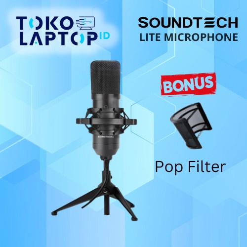 Jual SOUNDTECH Lite Condenser Microphone LT700 / LT-700 Record Steaming ...