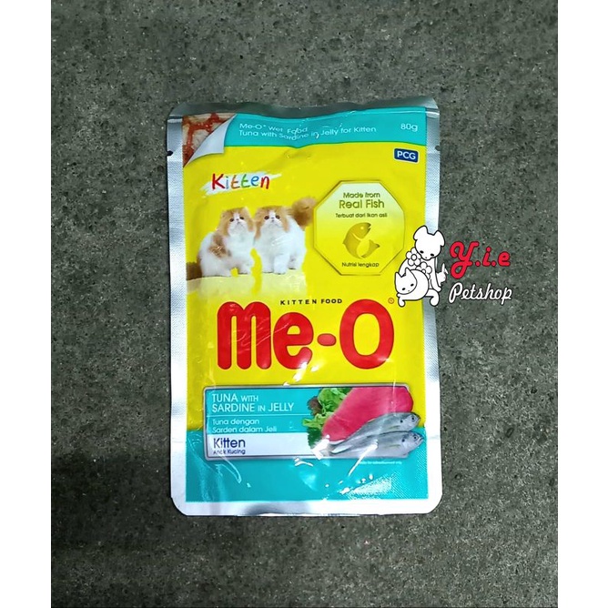 Jual Meo Sachet Kitten All Varian Pakan Kucing Basah 80gr | Shopee ...