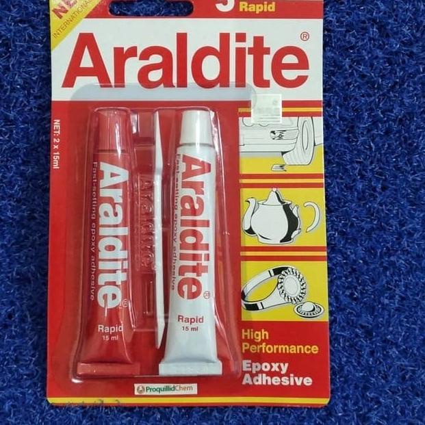Jual LEM BESI ARALDIT ARALDITE MERAH EPOXY 5 MENIT RESIN+HARDENER ...