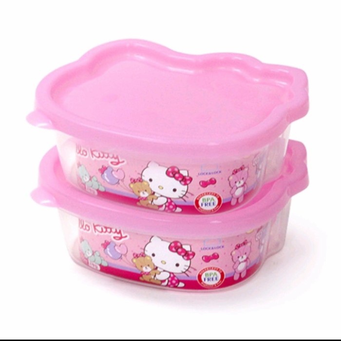 Jual Gaya Lock And Lock Hello Kitty Tempat Makan / Lunch Box Isi 2 Pcs ...