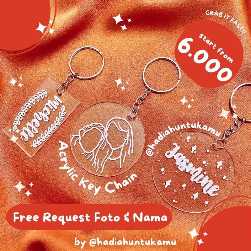 Jual ACRYLIC CUSTOM KEYCHAIN || GANTUNGAN AKRILIK CUSTOM || GANTUNGAN KUNCI CUSTOM || GANTUNGAN ...