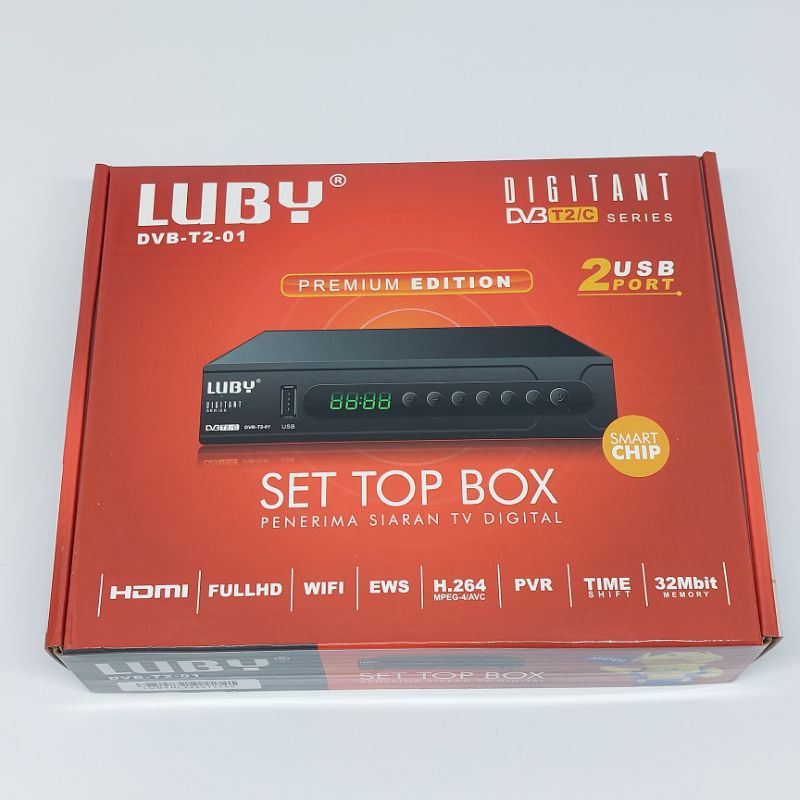 Jual Set Top Box Luby DVB T2-02 / Luby Receiver TV STB Digital DVB T2-01 Full HD SNI Original ...