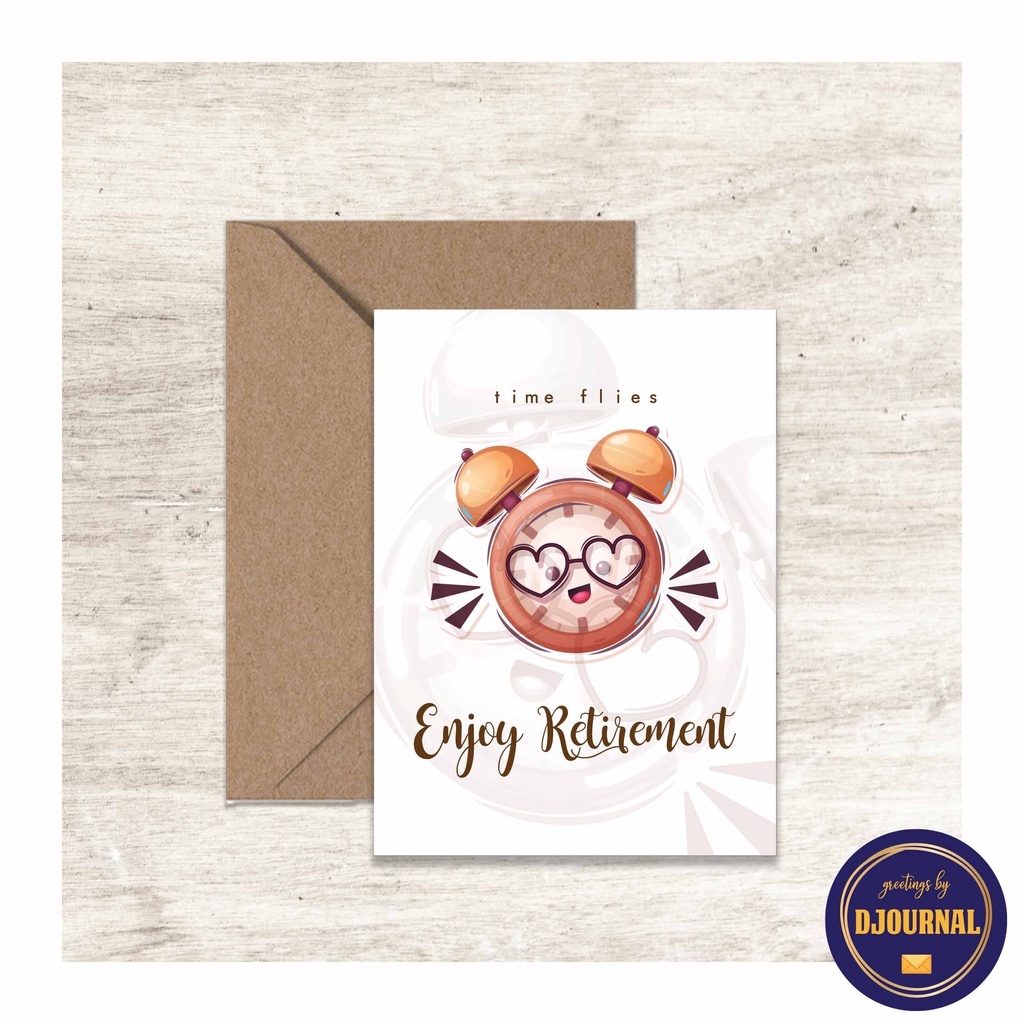 Jual Kartu Ucapan Pensiun - Happy Retirement Greeting Card - Time Flies ...