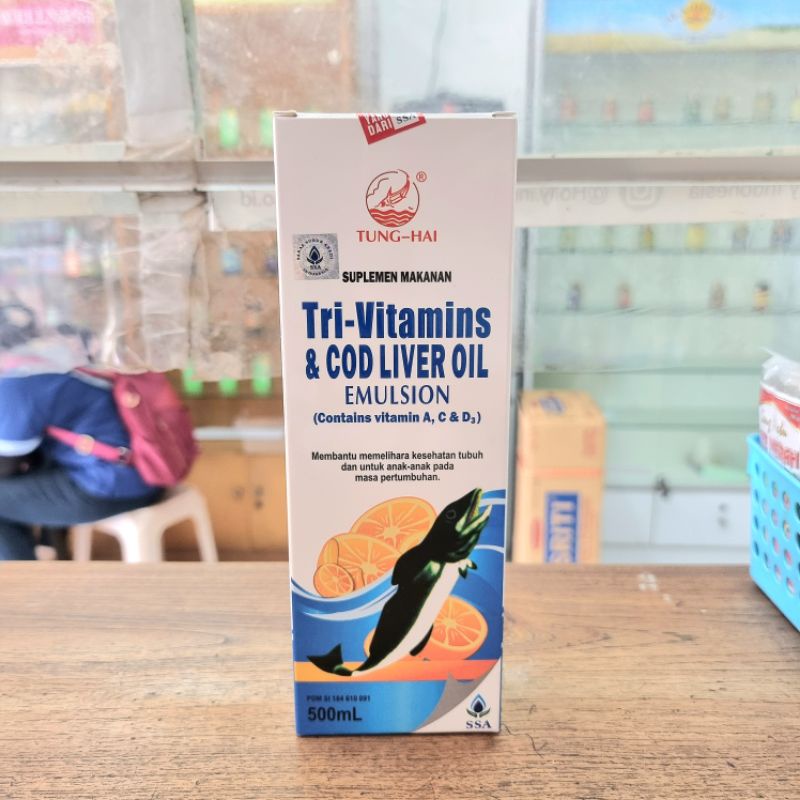 Jual Tung Hai Tri-Vitamins and Cod Liver Oil Emulsion 500ml (SSA ...