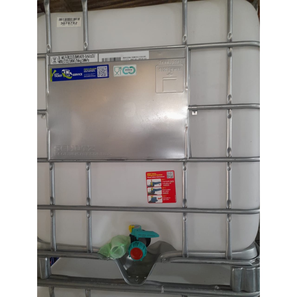 Jual IBC tank / tandon air / toren air / kempu , kapasitas 1000 liter ...