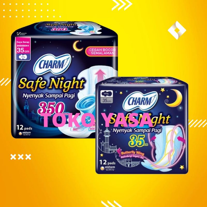 Jual Charm Safe Night 350mm isi 12 Pads (1Pcs) | Shopee Indonesia