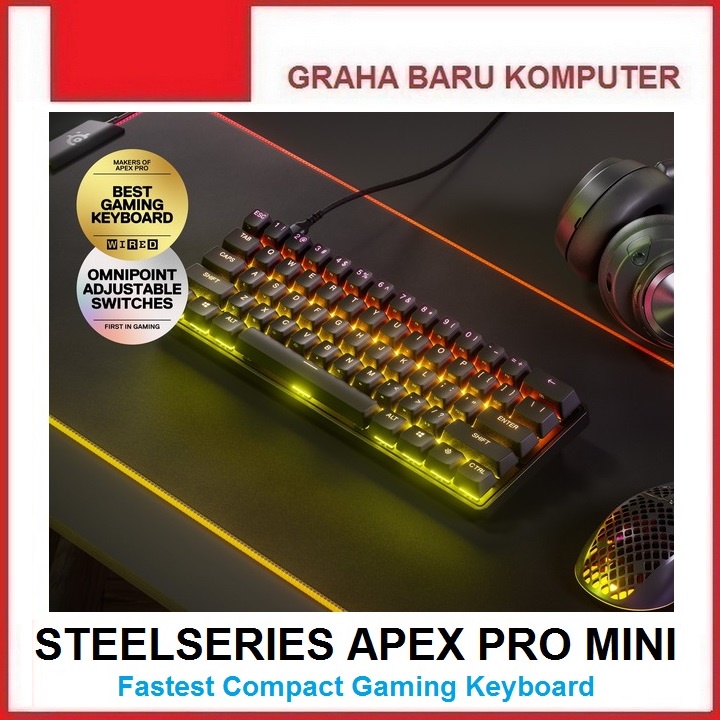 Jual Steelseries Apex Pro Mini OmniPoint 2.0 Switch Gaming Keyboard ...