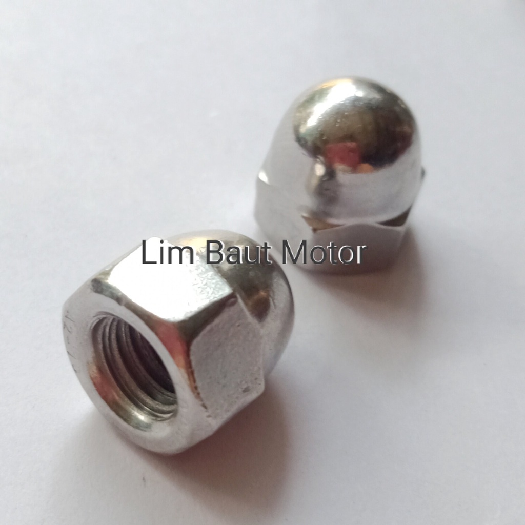 Jual Lim Baut Motor mur topi 12 stainless mur topi 12 / 8mm ( 1 biji ...