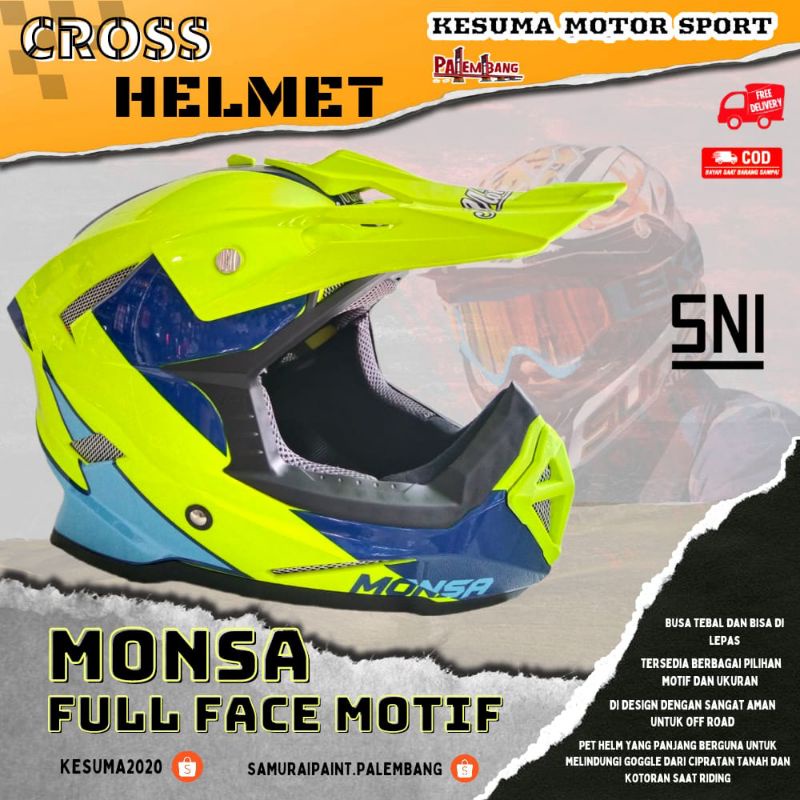 Jual Helm cross monsa original / helm cross / helm trabas / helm trail ...