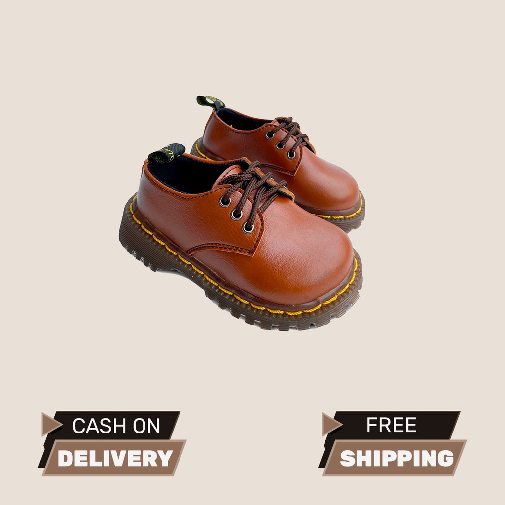 Jual Sepatu docmart anak murah tan PENDEK TALI BISA COD BAYAR DITEMPAT ...
