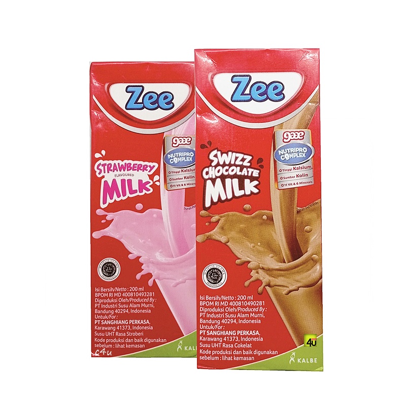 Jual ZEE - Susu UHT Berkualitas by KALBE - 200ml RTD | Shopee Indonesia