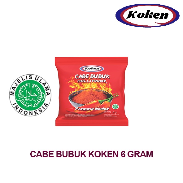 Jual Koken Food Cabe Bubuk Cabai Giling (12x6g) | Shopee Indonesia