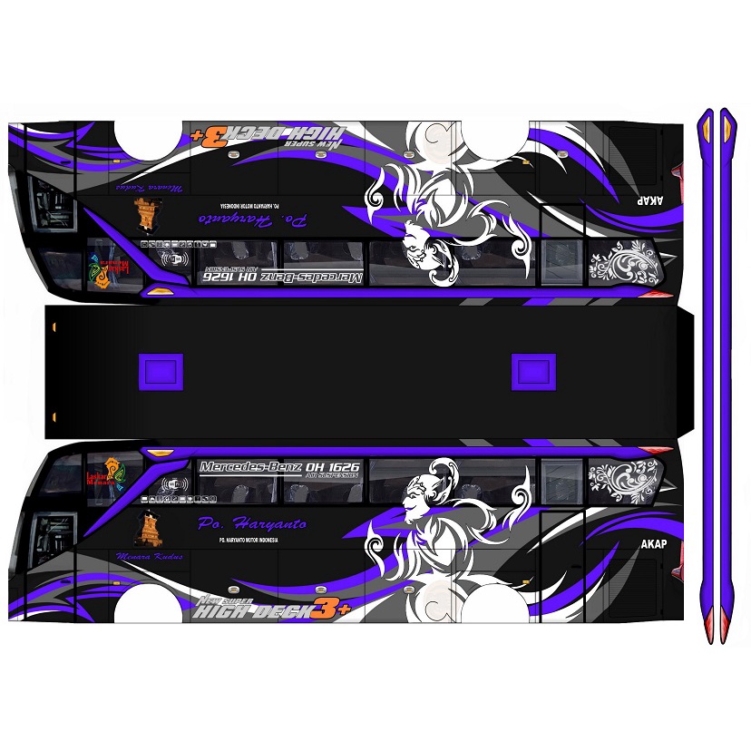 Jual DIY Miniatur Bus Haryanto Biru Anoman Skala 30 Papercraft | Shopee ...