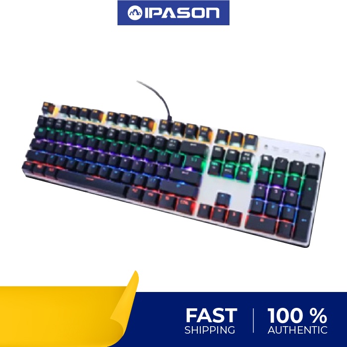 Jual Ipason Mechanical Gaming Keyboard LED Backlit 104 Keys Anti ...