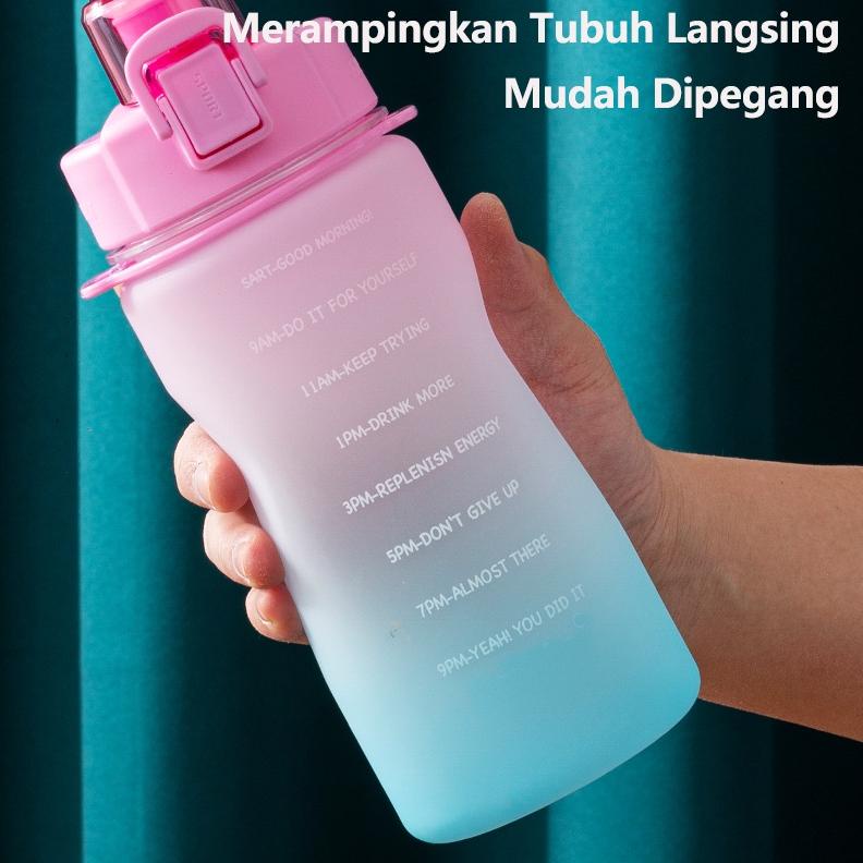 Jual ★ MINISO Botol Minum Air 2L Besar Pelangi Viral untuk Dewasa dan ...