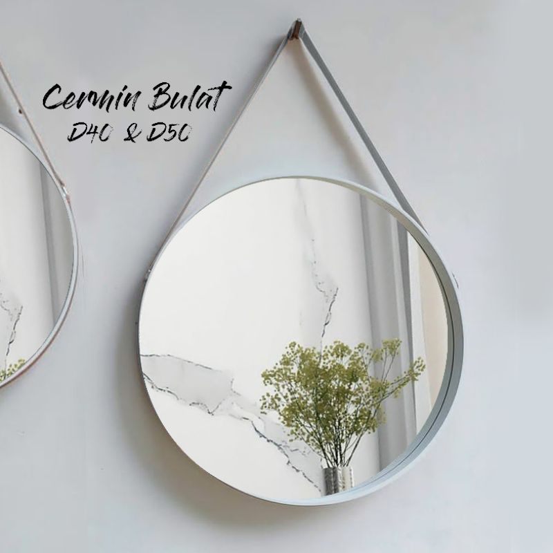 Jual Cermin Bulat Aesthetic 40cm / Kaca Cermin Gantung Tali | Shopee ...