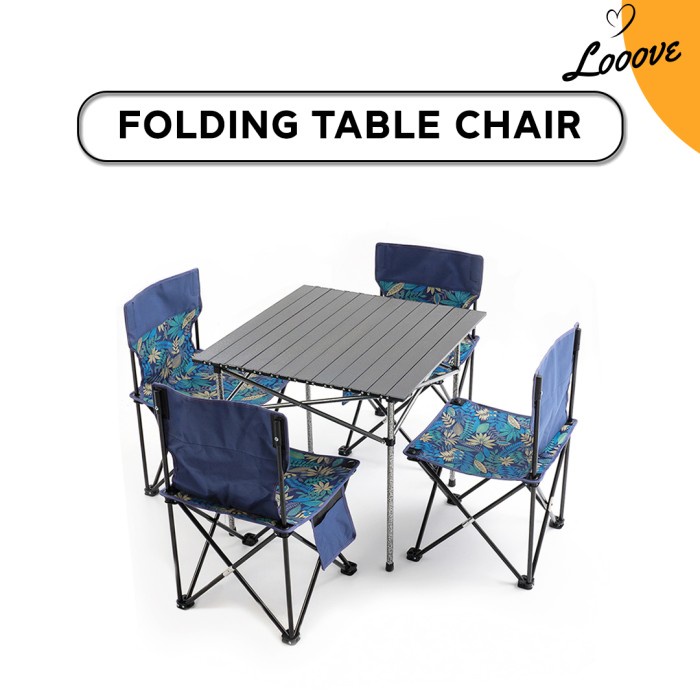 Jual Kursi Meja Lipat Camping Set 5 PCS - Folding Table Chair Set ...
