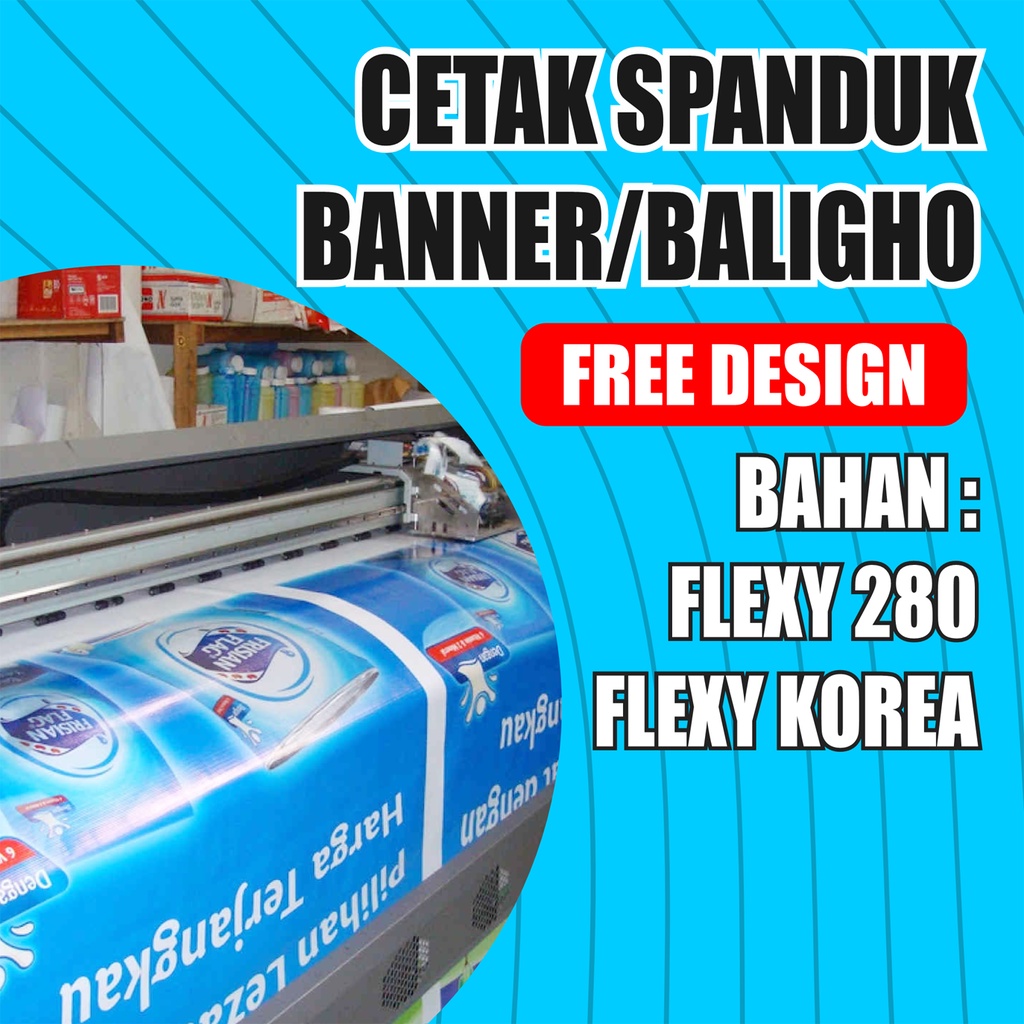 Jual Cetak Banner / Spanduk (Free Design, Free Finishing, & Bebas Ukuran) | Shopee Indonesia