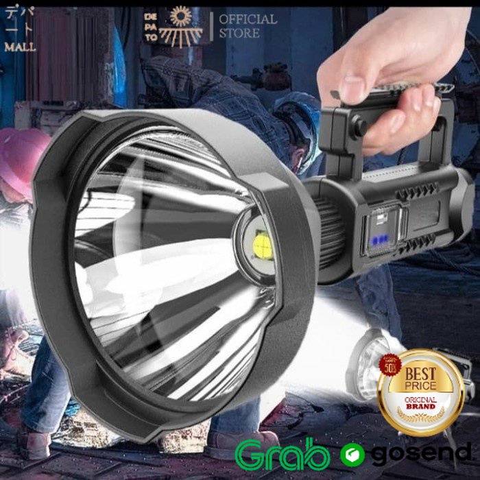 Jual Senter LED Tembak Jarak Jauh Super Terang Flashlight Cas USB Anti ...