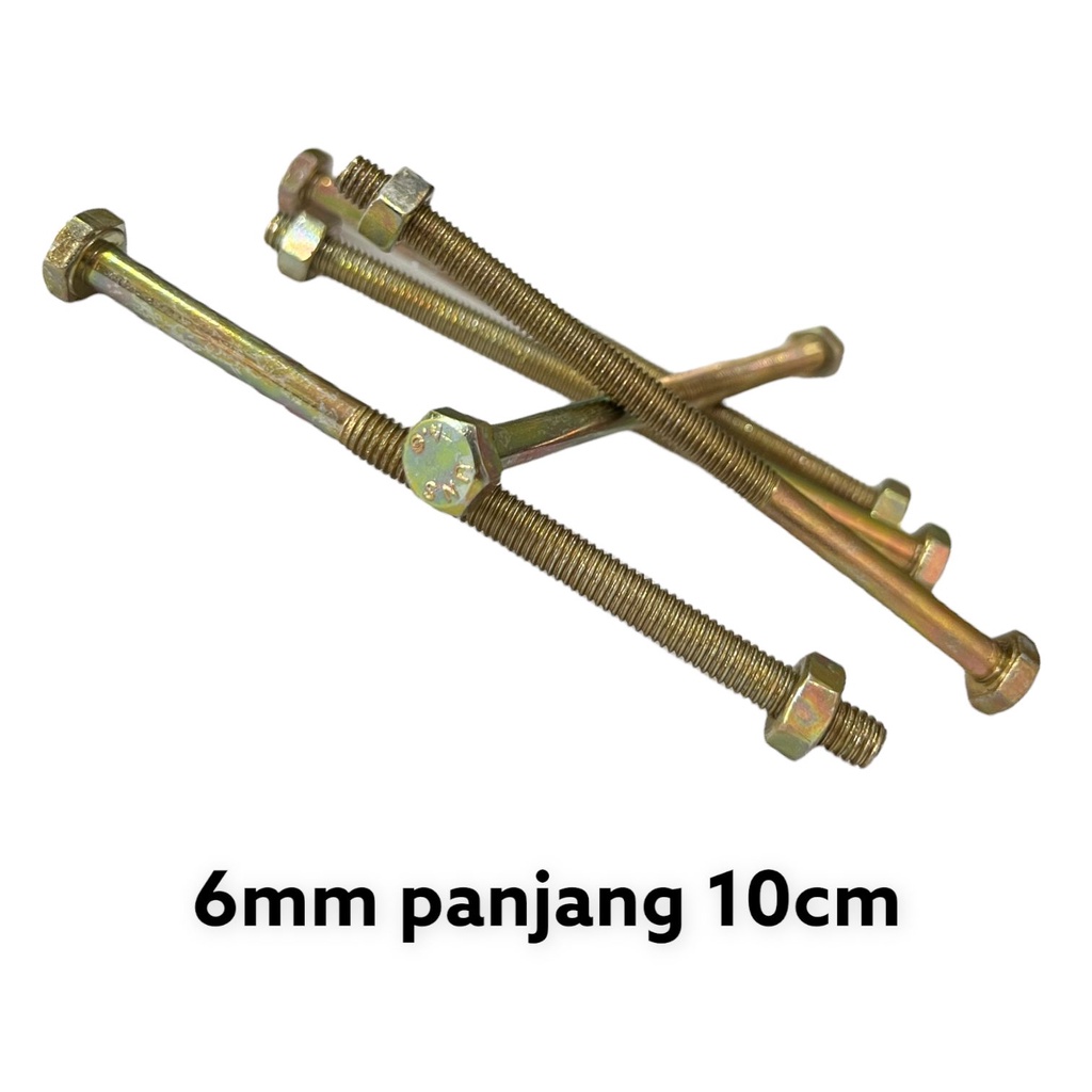 Jual BAUT MUR KUNING 6mm/BAUT KUNCI 10/HARGA BIJI/1,2CM/2CM/3CM/4CM/5CM ...