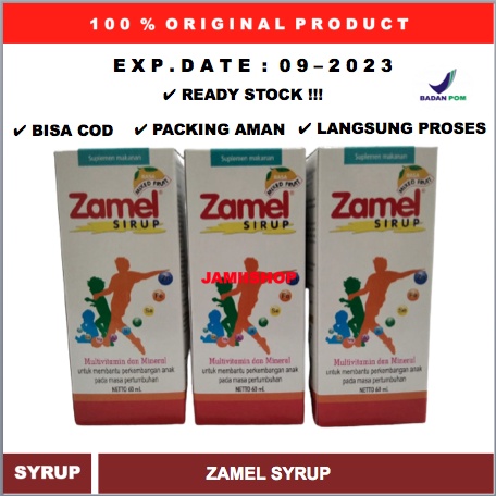 Jual ZAMEL SYRUP - VITAMIN ANAK ZAMEL Syrup 60ml Untuk membantu ...