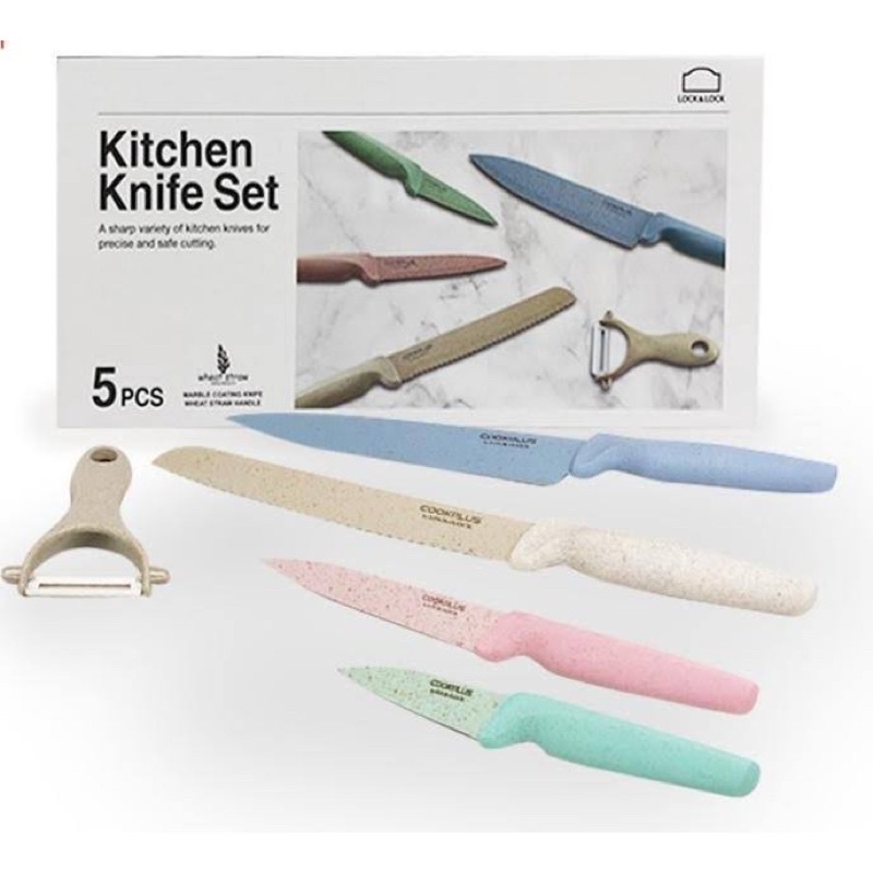 Jual Lock n Lock Kitchen Knife Set 5pcs - Set pisau dapur | Shopee ...