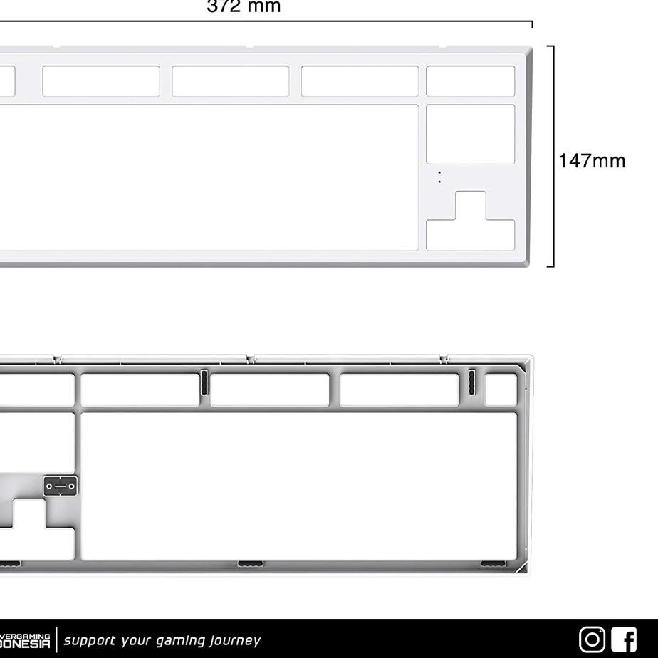 Jual Ide3E8q--Tecware Phantom Shroud 87 Magnetic Case / Casing Keyboard ...
