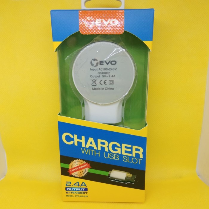 Jual charger EVO BULAT 2usb 2.4A (surabaya) | Shopee Indonesia