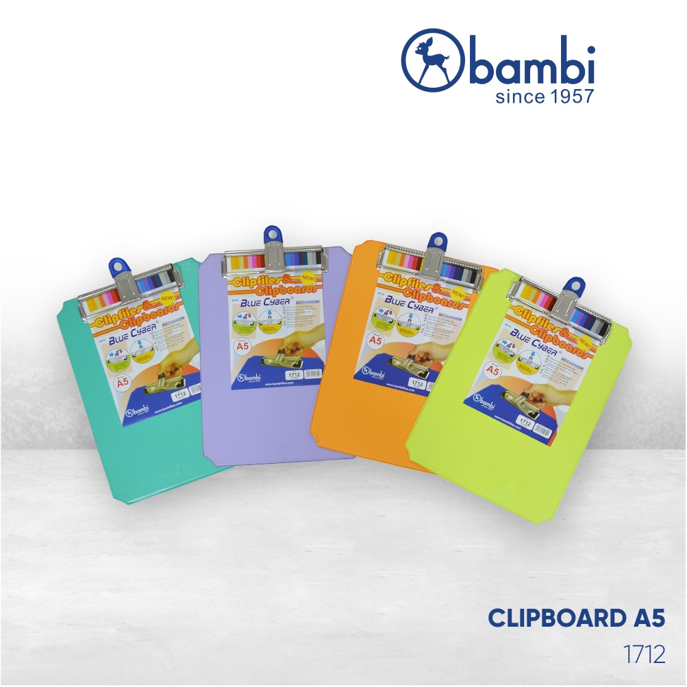 Jual Bambi Papan Jalan A5 / Papan Ujian Include Clip File Holder ...