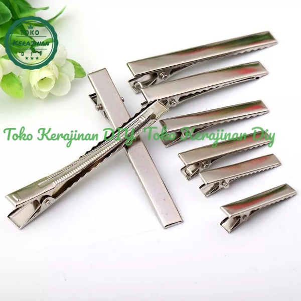 Jual (6 pcs) Penjepit Rambut Buaya Polos Jepit Rambut Bahan Craft ...