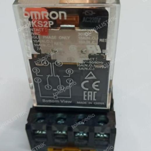 Jual RELAY OMRON ORIGINAL MKS2P 220V 8 PIN + SOKET | Shopee Indonesia