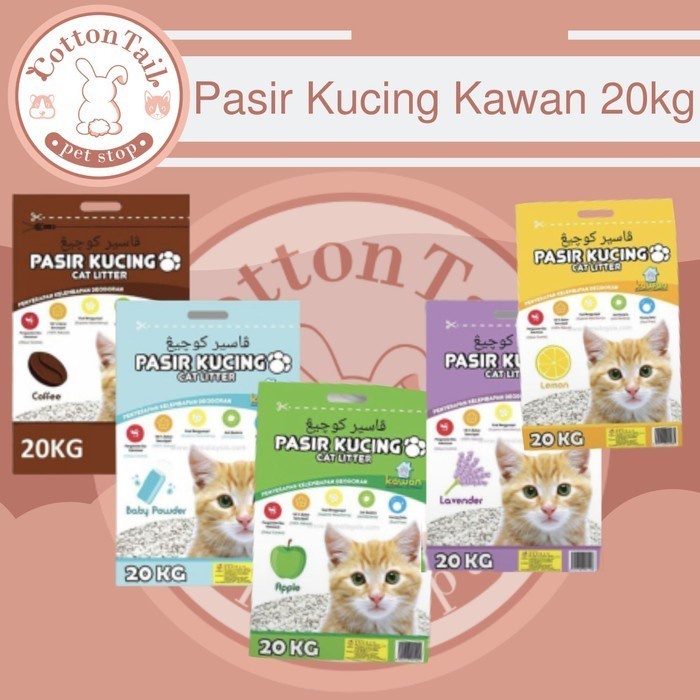 Jual Pasir Kucing KAWAN Cat Litter 20kg / Pasir Gumpal Wangi Kawan 20kg ...