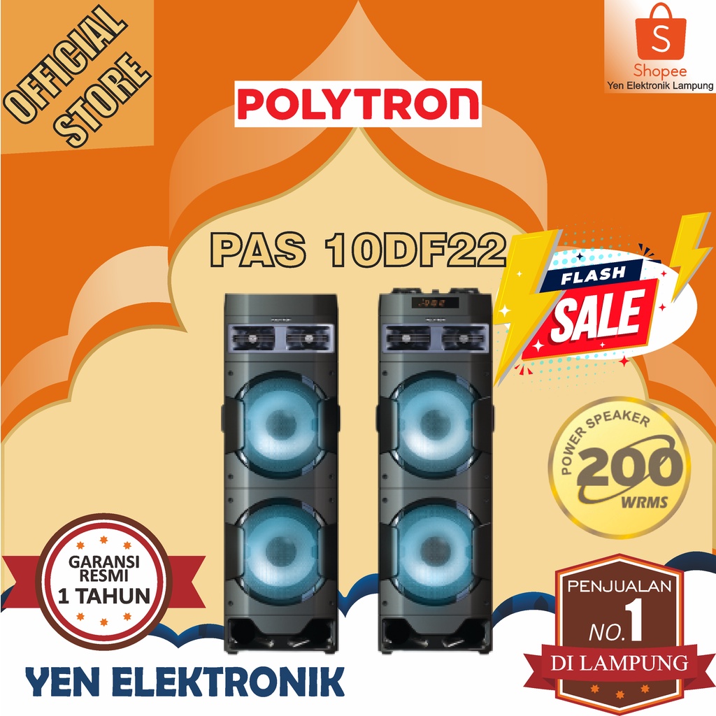 Jual Speaker POLYTRON PAS 10DF22 Bluetooth Speaker Aktif Karaoke 10 ...