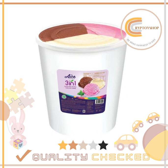 Jual AICE ICE CREAM FAMILY 3IN1 3 IN 1 NEAPOLITAN 8L ES KRIM BUCKET ...