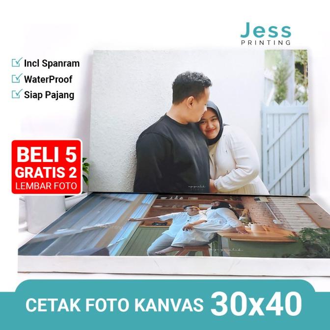 Jual Cetak Foto Kanvas Canvas Photo Print Ukuran 30x40 Include Spanram ...