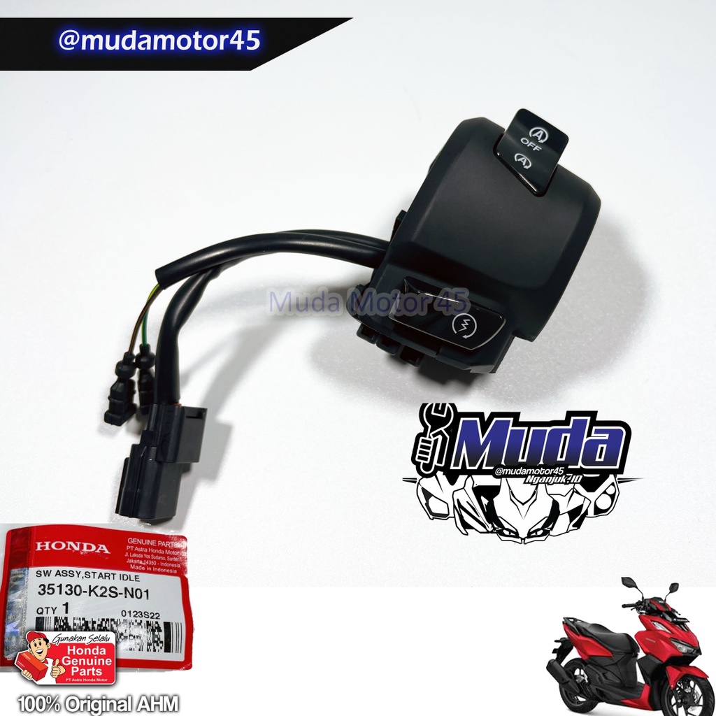 Jual SWITCH ASSY START VARIO 160 ABS CBS 35130-K2S-N01 HOLDER KANAN ...