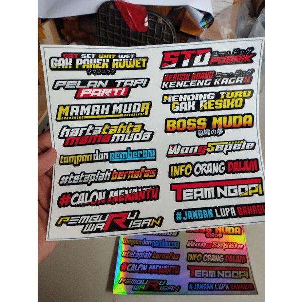 Jual Sticker Pack Kata Kata Racing / Stiker Racing Viral / Stiker Helm / Stiker Motor | Shopee ...