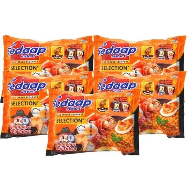 Jual Sedaap Mie Singapore Spicy Laksa Selection 83G 1 Paket Isi 5 ...