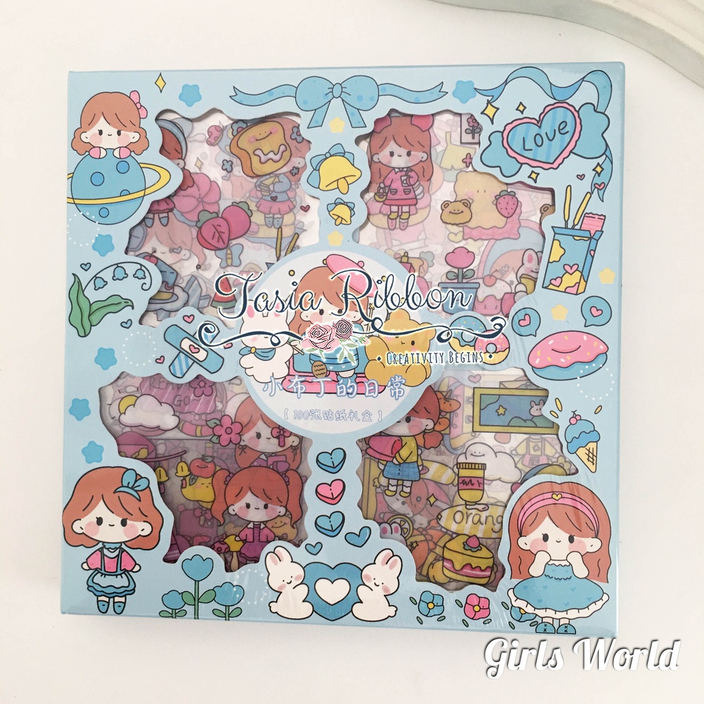 Jual Viral Sticker Big Pack Botol Korea Aesthetic Lucu [100pc]/ Stiker ...