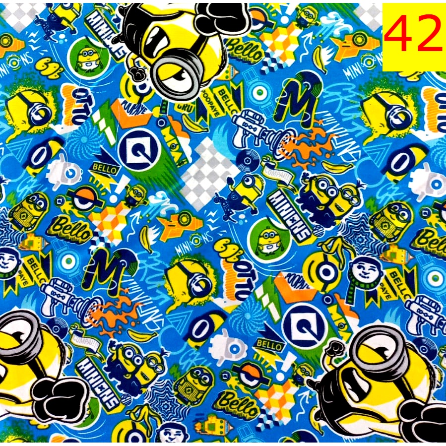 Jual KAIN KATUN LOKAL MOTIF BONEKA HELLO KITTY MARVEL HULK IRONMAN OWL ...