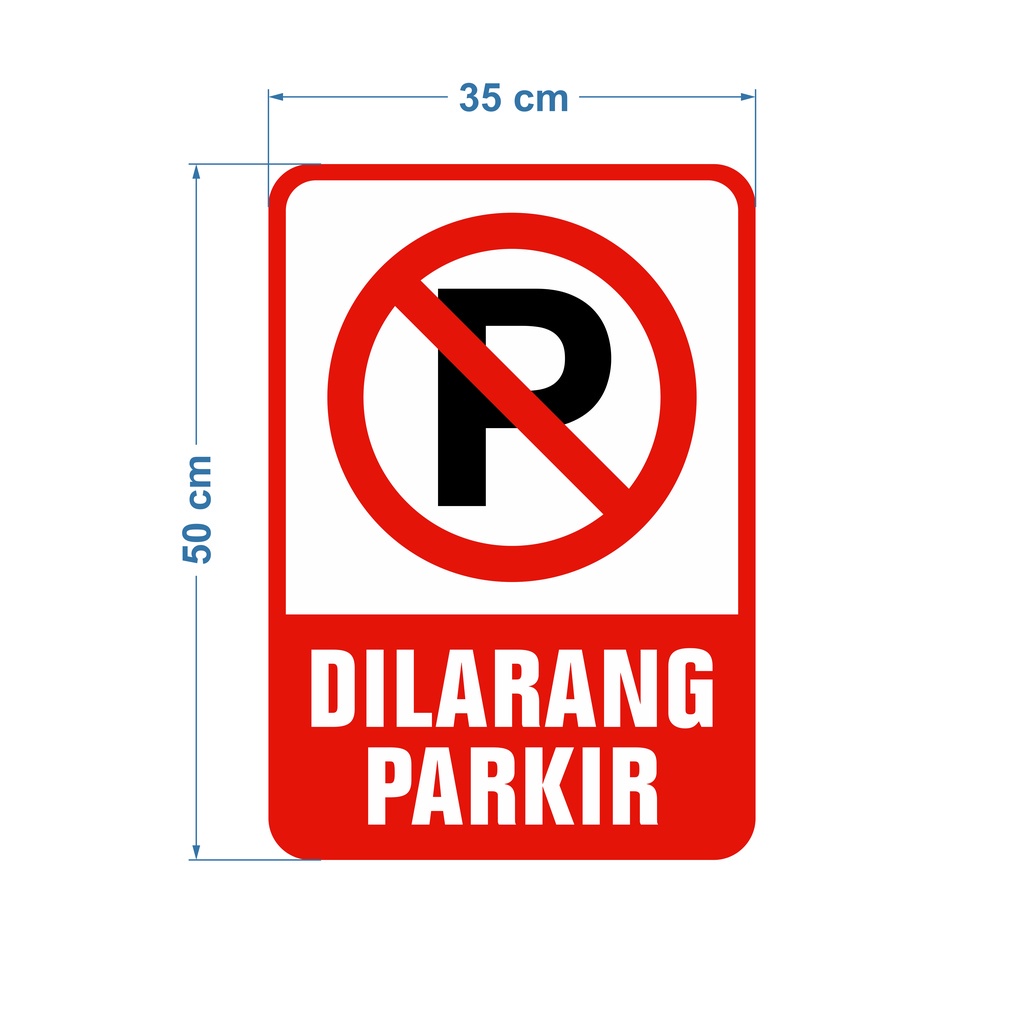 Jual STIKER RAMBU Dilarang parkir Bahan REFLEKTIF | Shopee Indonesia