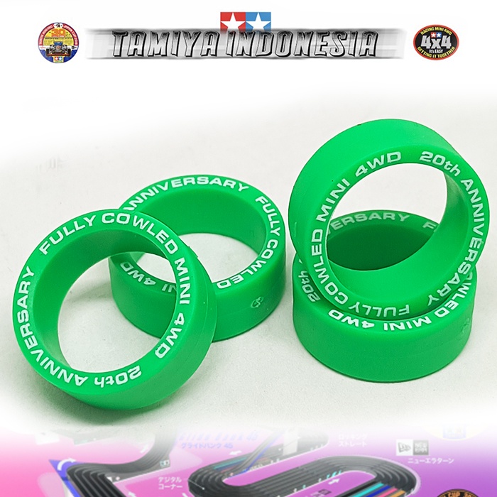Jual REP TAMIYA BAN MEDIUM HARD LETTERING FULLY COWLED ( HIJAU / GREEN ...